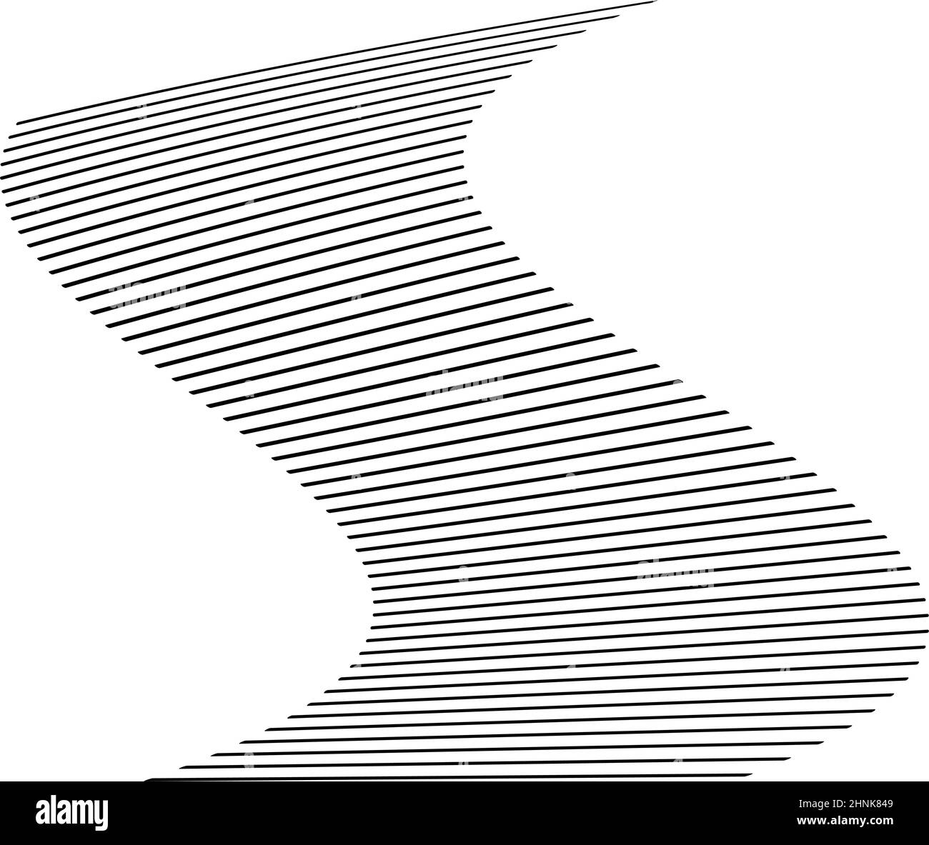 Wavy, waving curvy parallel lines. Undulate, squiggle stripes - stock ...