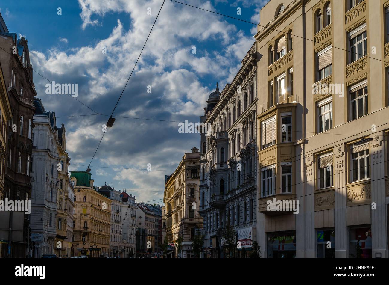 VIENNA, AUSTRIA - SEPTEMBER 1, 2013: Classical architecture and urban ...