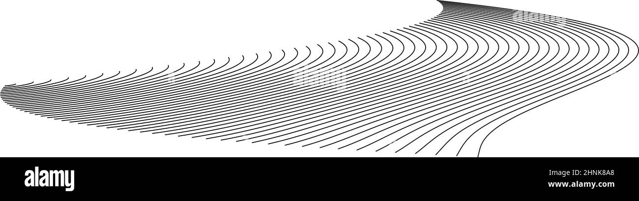Wavy, waving curvy parallel lines. Undulate, squiggle stripes - stock ...