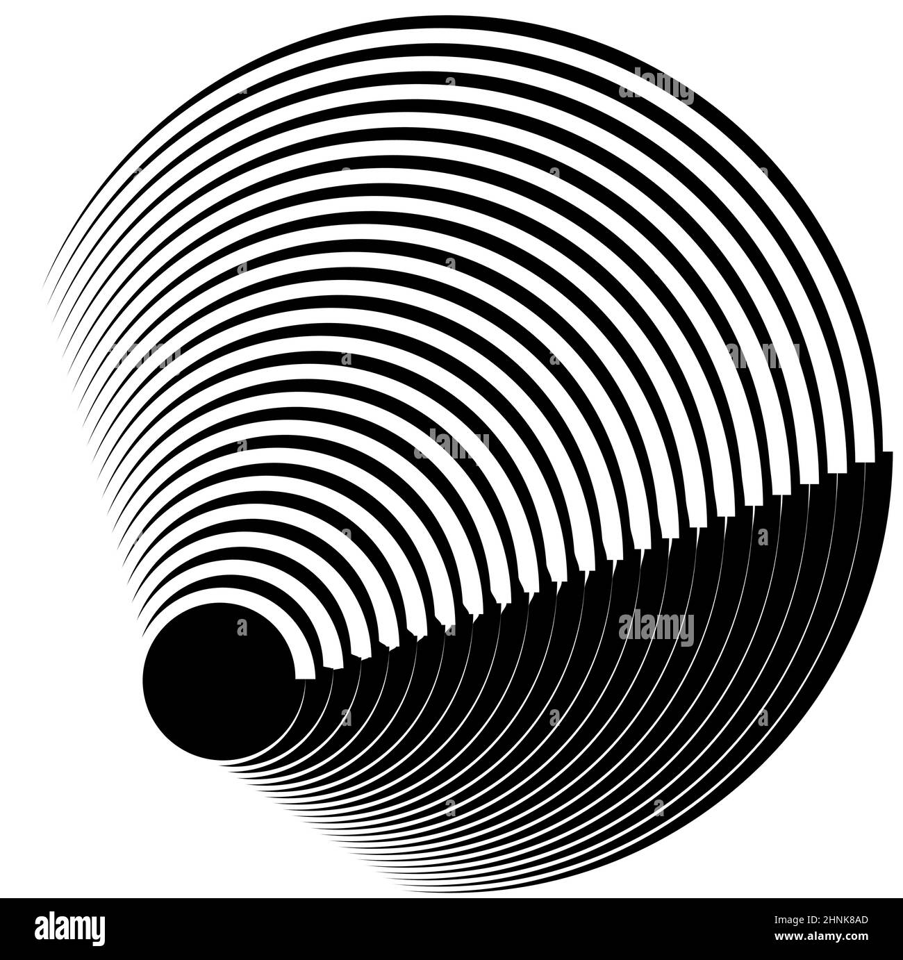 Abstract circular, radiating design element vector - stock vector ...