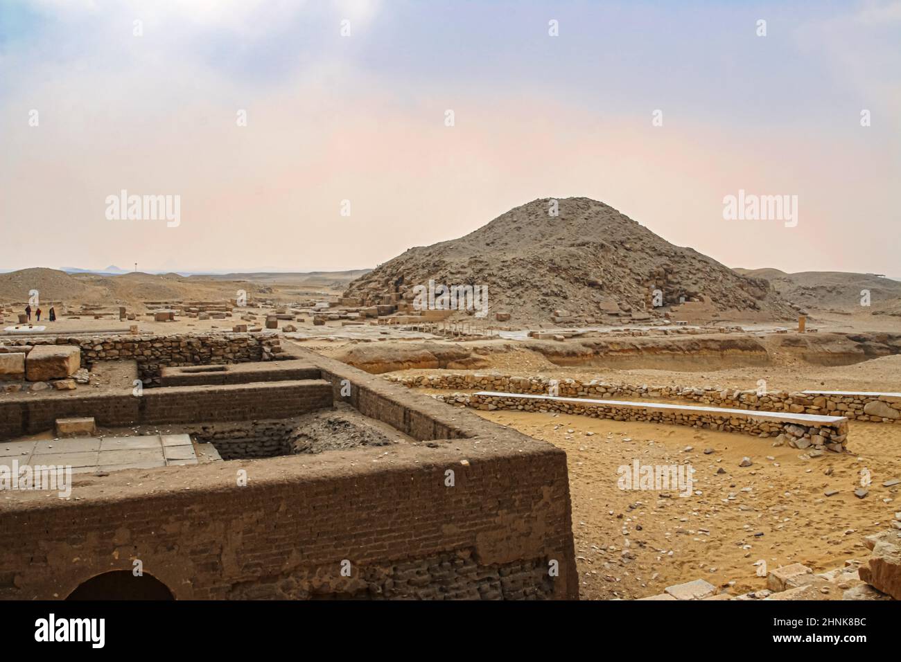 Ancient ruins near the Joseph Pyramid, the first pyramid erected in the ...