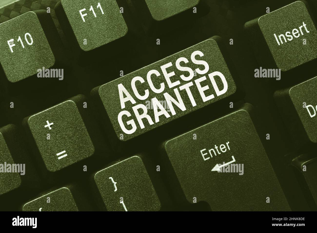 Sign displaying Access Granted, Internet Concept admittance of users to ...