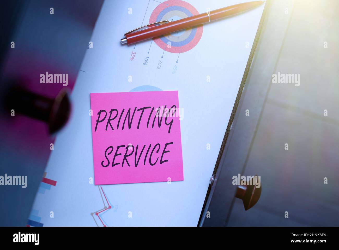 Text sign showing Printing Service, Business concept program offered by ...