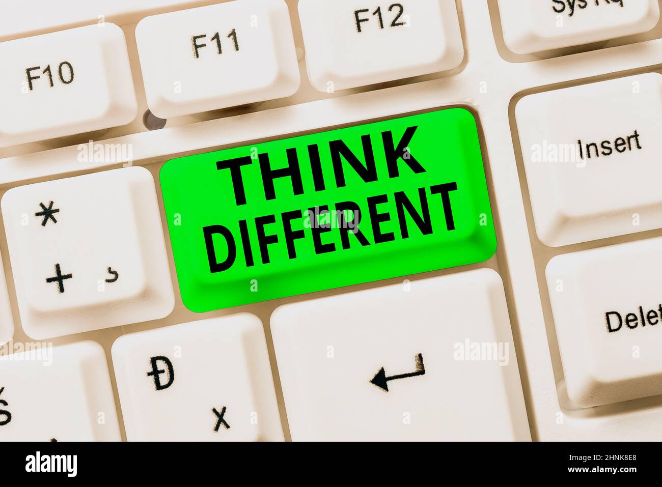 Text showing inspiration Think Different, Business concept unusual ...