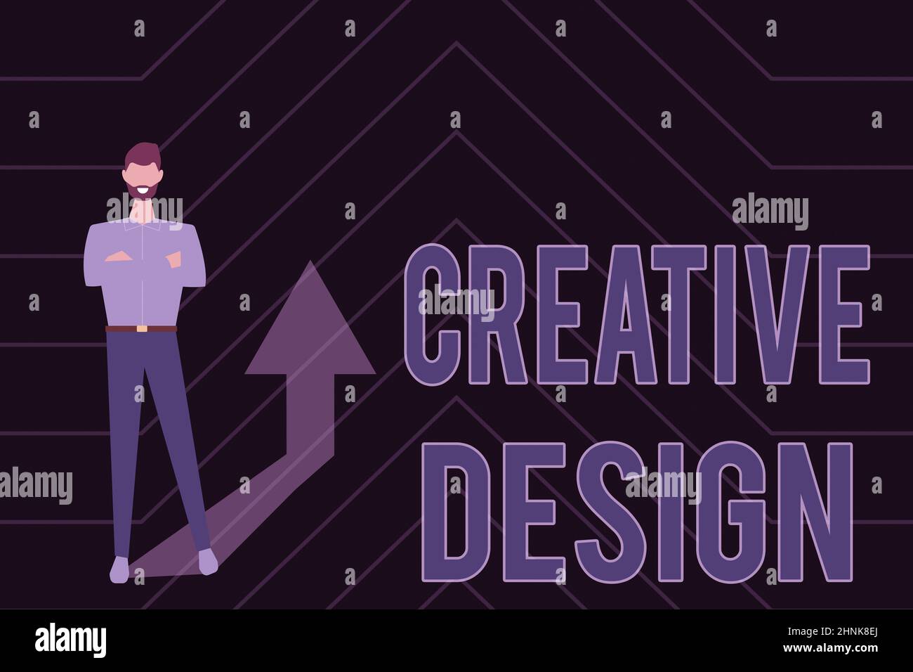 Text Caption Presenting Creative Design Word For Subset Of Visual
