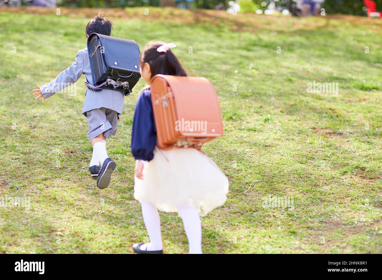Japanese Elementary School Student Getting Along Well Stock Photo - Alamy