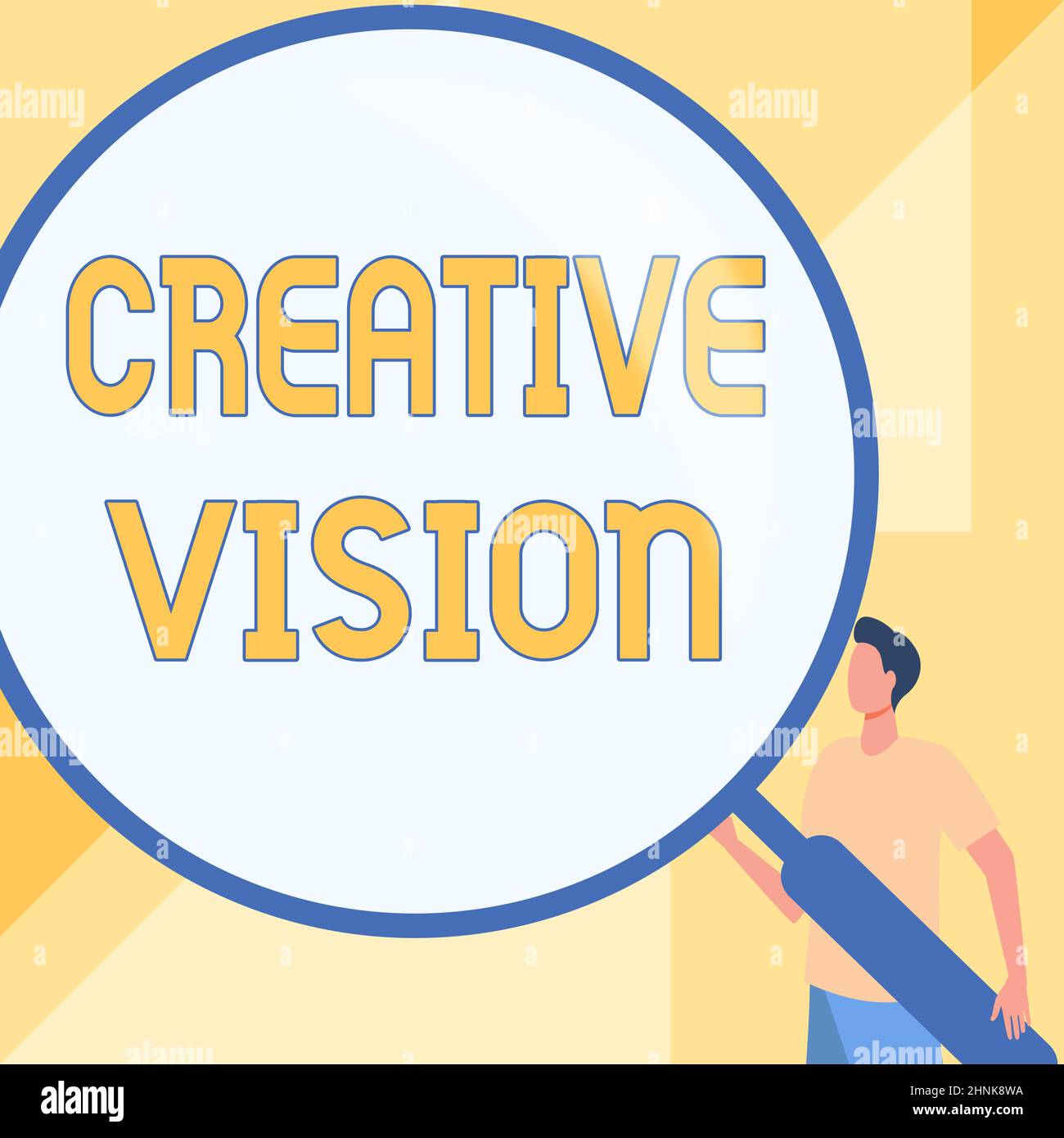 Text caption presenting Creative Vision, Business overview process of ...