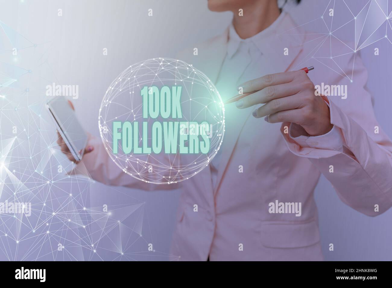 Conceptual display 100K Followers, Business overview number of ... Conceptual display 100K Followers, Business overview number of ...