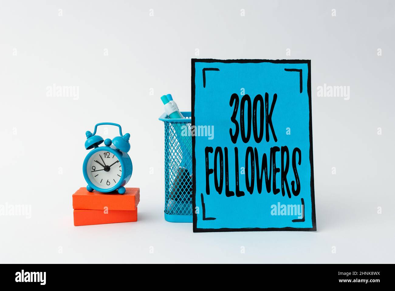 Hand writing sign 300K Followers, Internet Concept number of ...