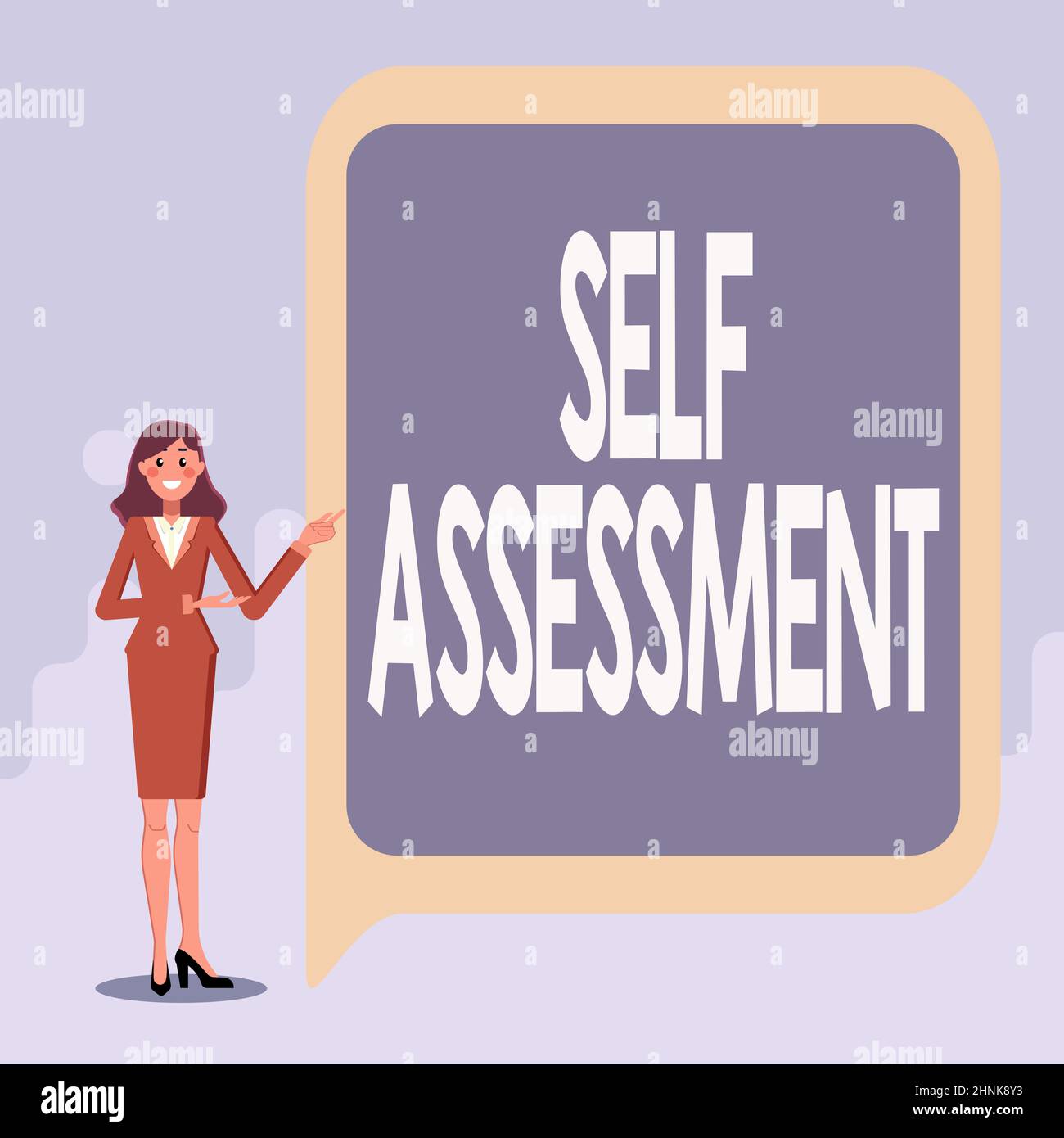 Text sign showing Self Assessment, Business showcase evaluation of ...