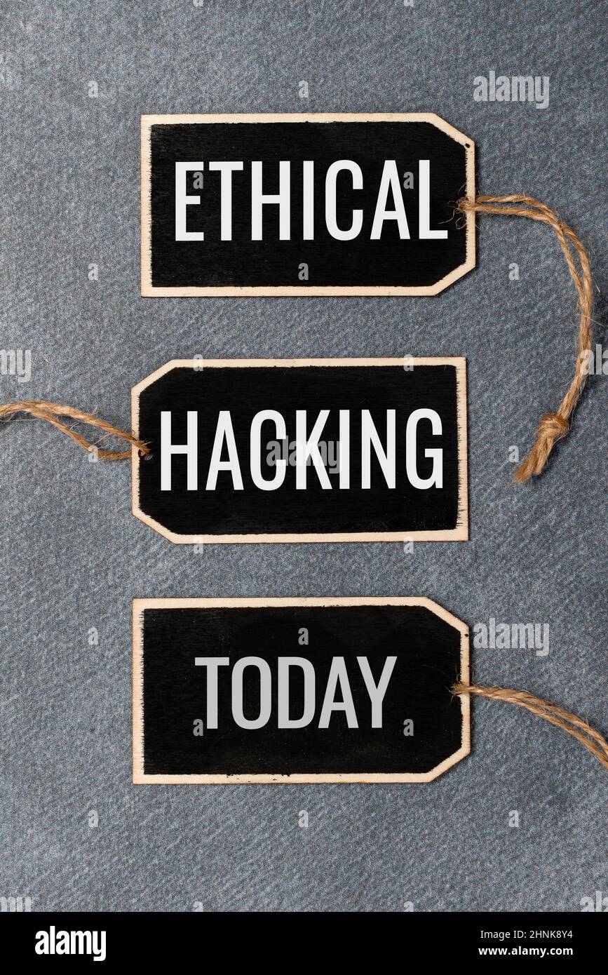 Text caption presenting Ethical Hacking, Business showcase act of ... Text caption presenting Ethical Hacking, Business showcase act of ...