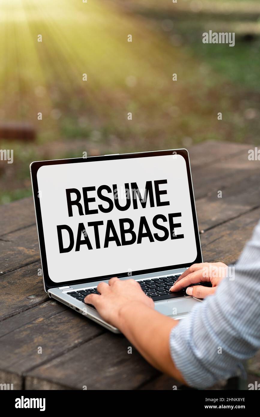 Conceptual display Resume Database, Business concept database of ...