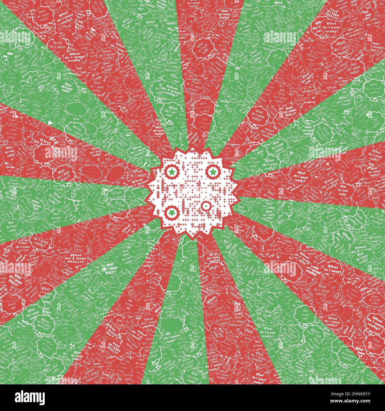 Sticker shaped QR code in geometric shapes in hues of red and green ...
