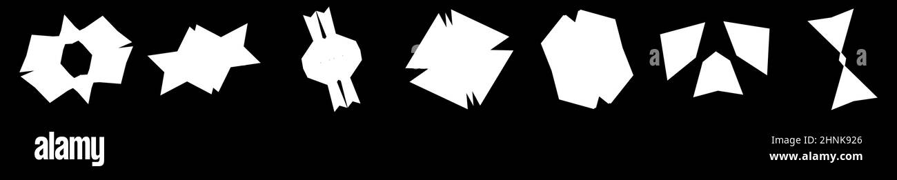 Simple abstract geometric form(s), shape(s). Random, angular vetor ...