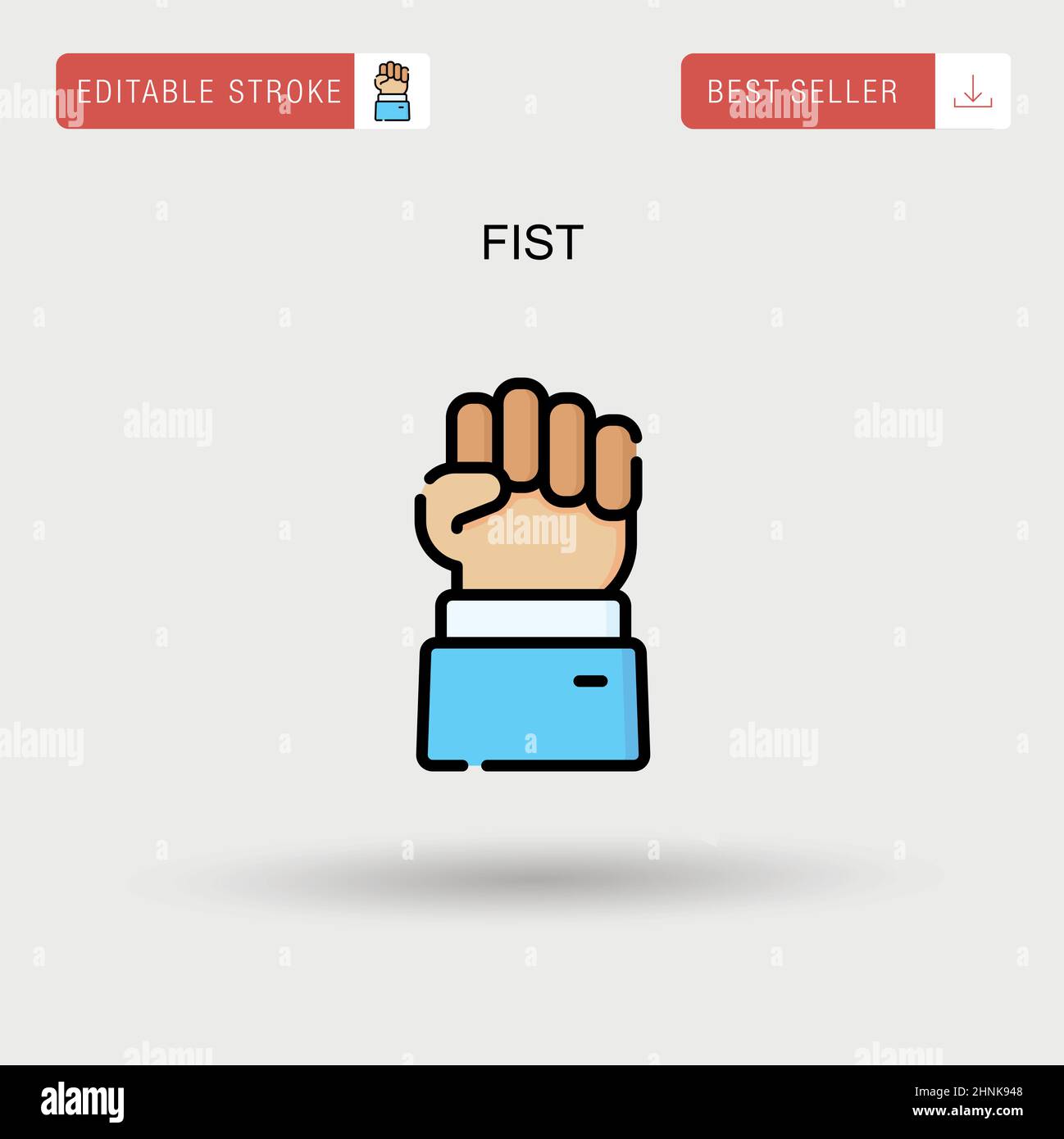 Raised fist symbol icon vector hi-res stock photography and images - Alamy