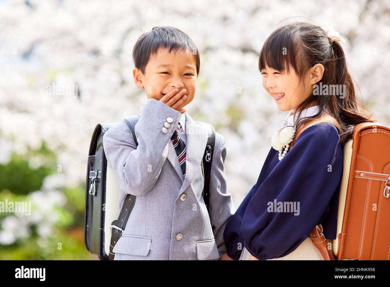 Japanese Elementary School Students Stock Photo - Alamy