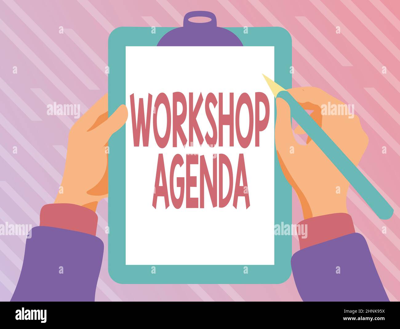Hand writing sign Workshop Agenda, Concept meaning helps you to ensure ...