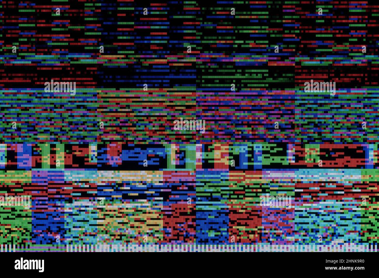 Pixel pattern of a digital glitch Stock Photo - Alamy