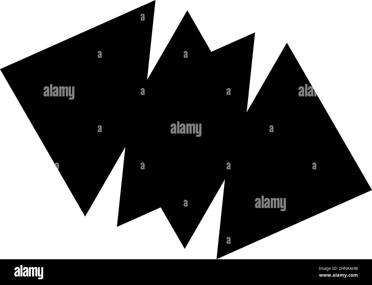 Simple abstract geometric form(s), shape(s). Random, angular vetor ...