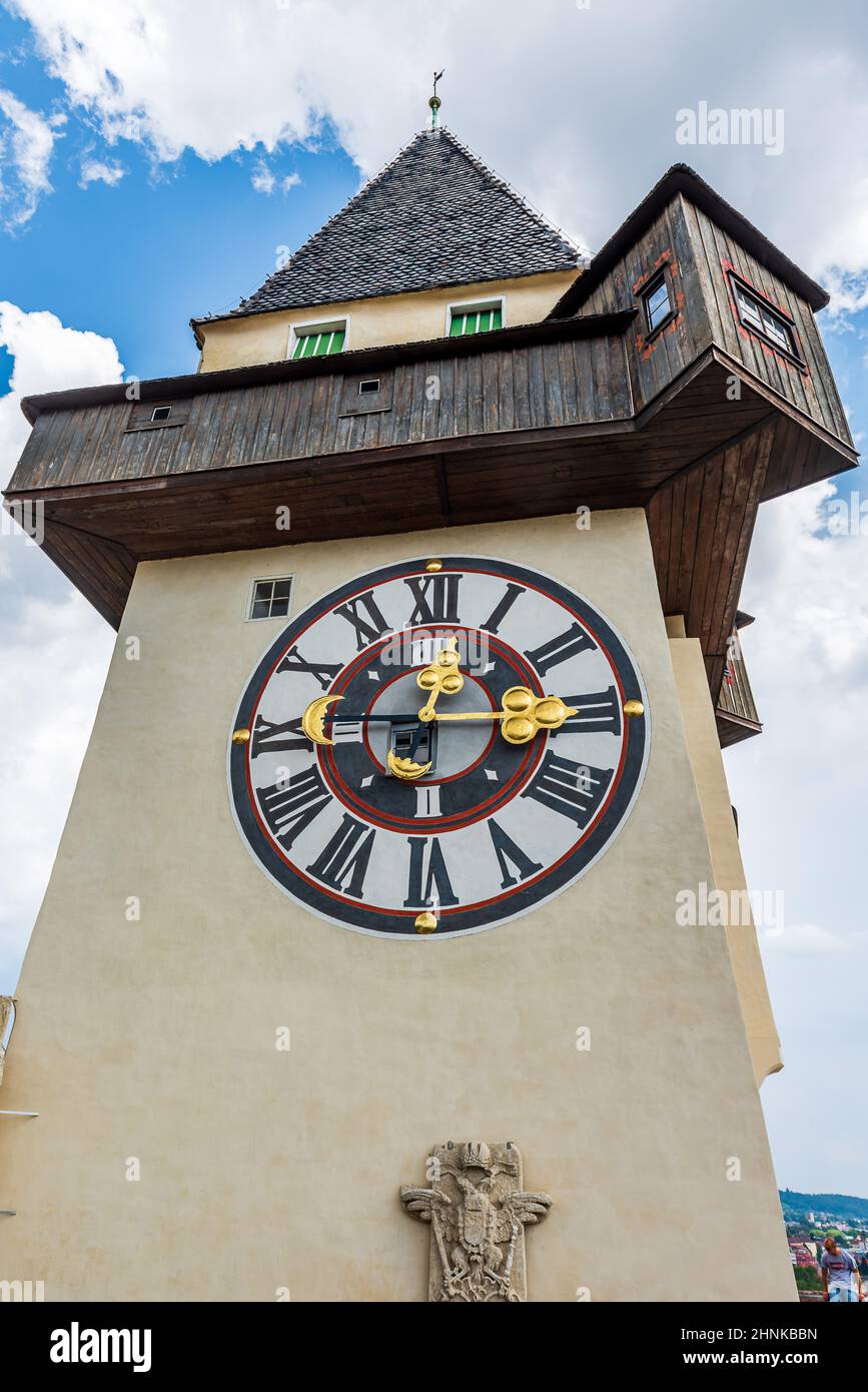 Clocktower symbol of Graz Stock Photo - Alamy