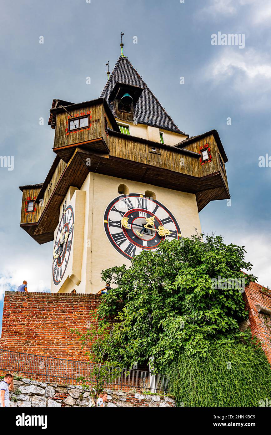 Clocktower symbol of Graz Stock Photo - Alamy