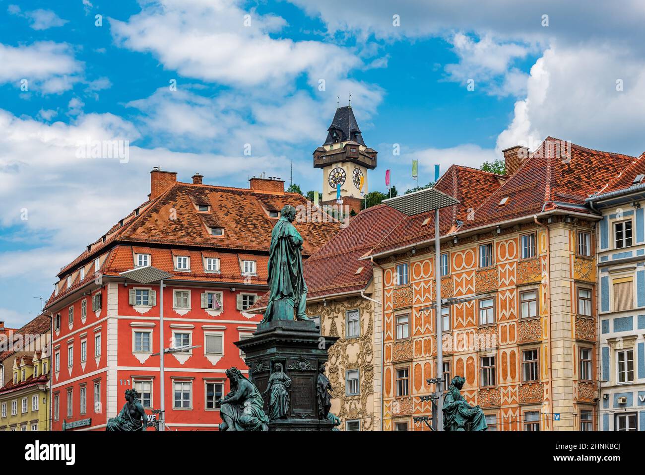 Statue in the Main Square of Graz Stock Photo - Alamy