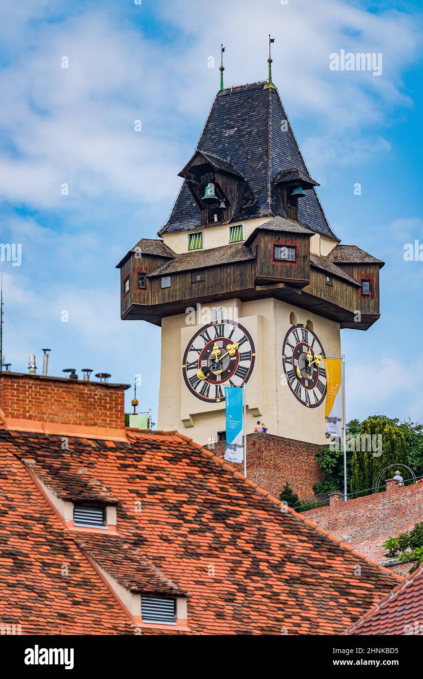Clocktower symbol of Graz Stock Photo - Alamy