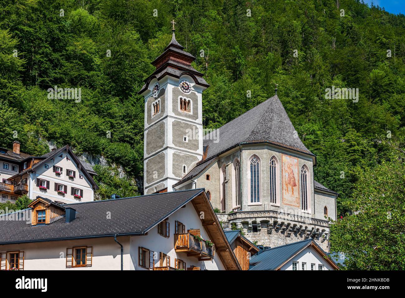 Church in Hallstatt Stock Photo - Alamy