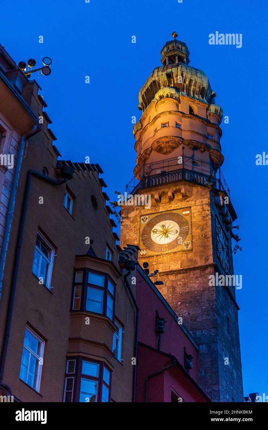 Stadtturm in Innsbruck Stock Photo - Alamy