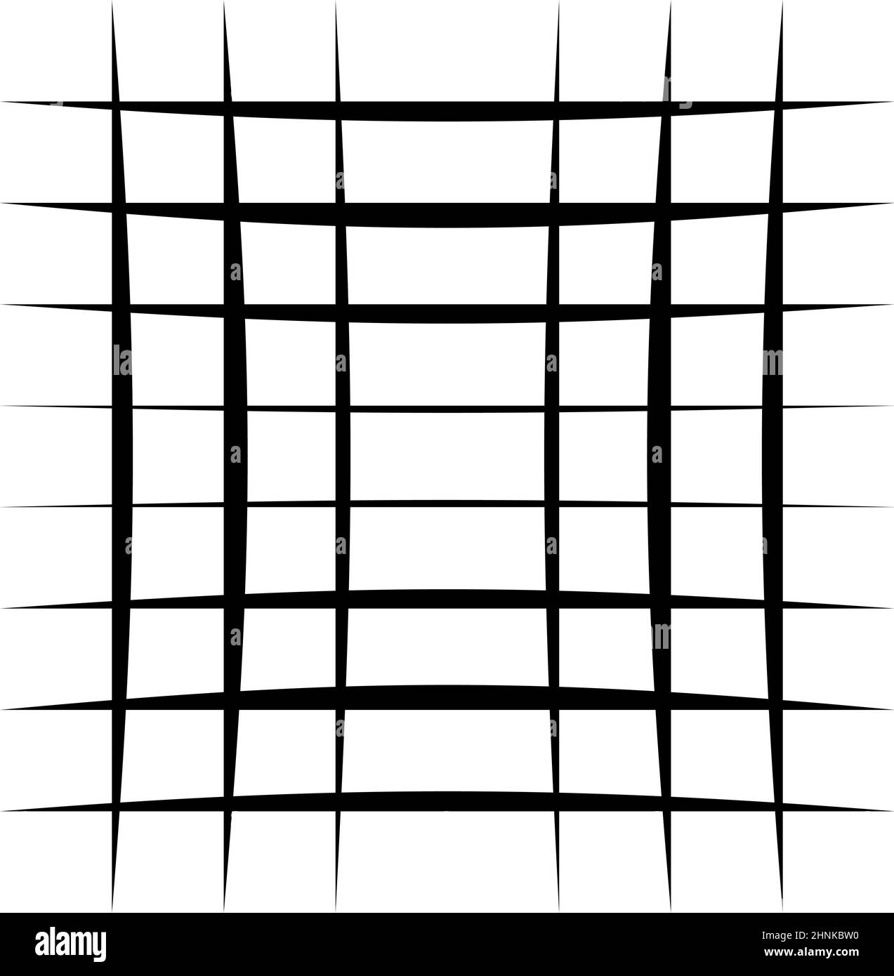 Irregular grid, mesh with random lines. Squares lattice, grating, trellis and plexus pattern ...