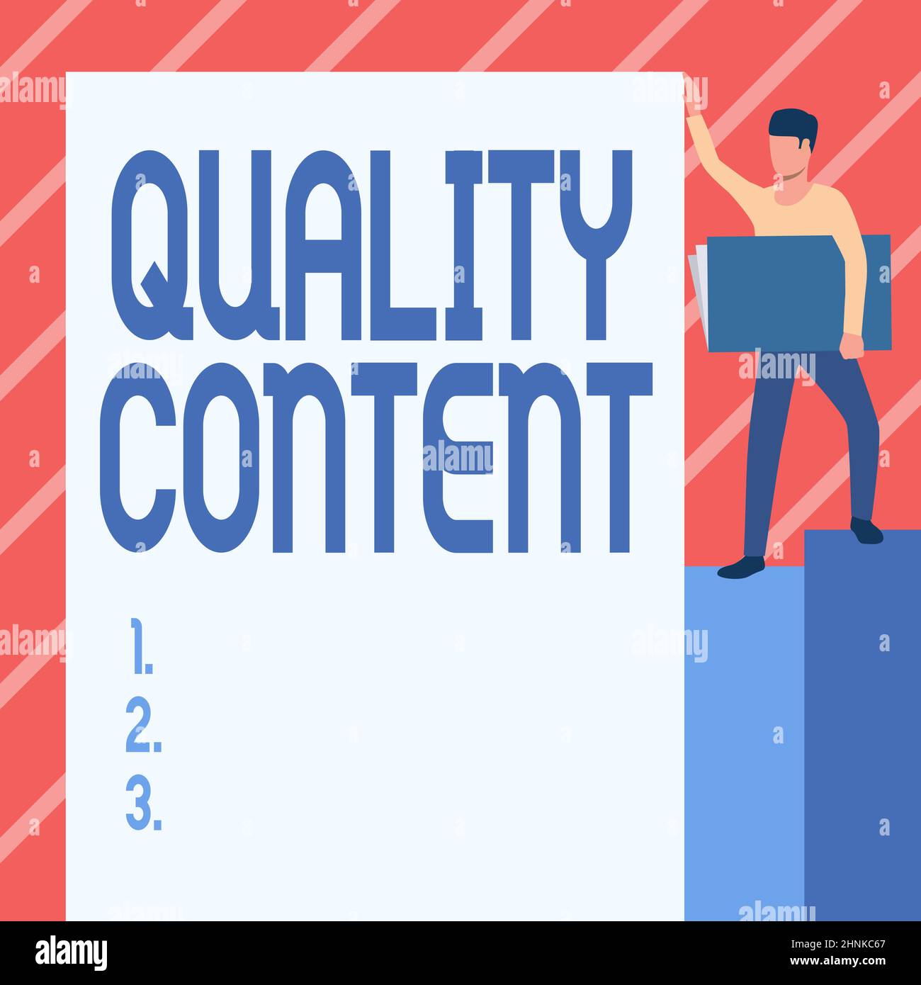 Writing displaying text Quality Content, Business approach content that ...