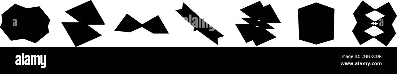 Simple abstract geometric form(s), shape(s). Random, angular vetor ...