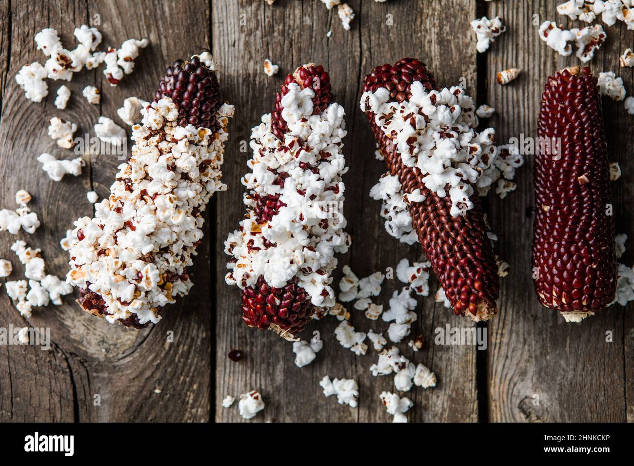 Popcorn corn cob. Multicolored corn texture Stock Photo - Alamy