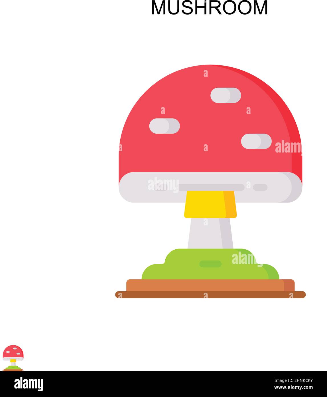 Mushroom Simple vector icon. Illustration symbol design template for ...