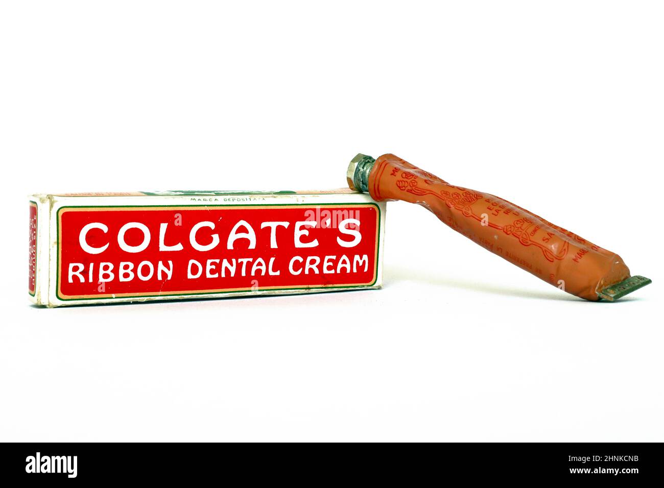 Vintage 1910s COLGATE'S Ribbon Dental Cream Toothpaste Stock Photo - Alamy