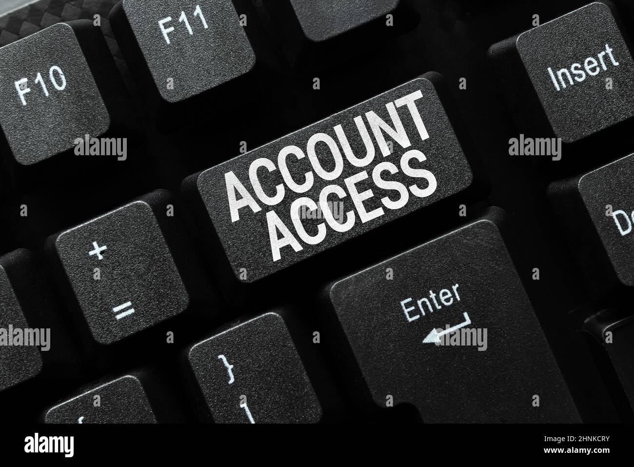 Conceptual caption Account Access, Business overview having permission ...