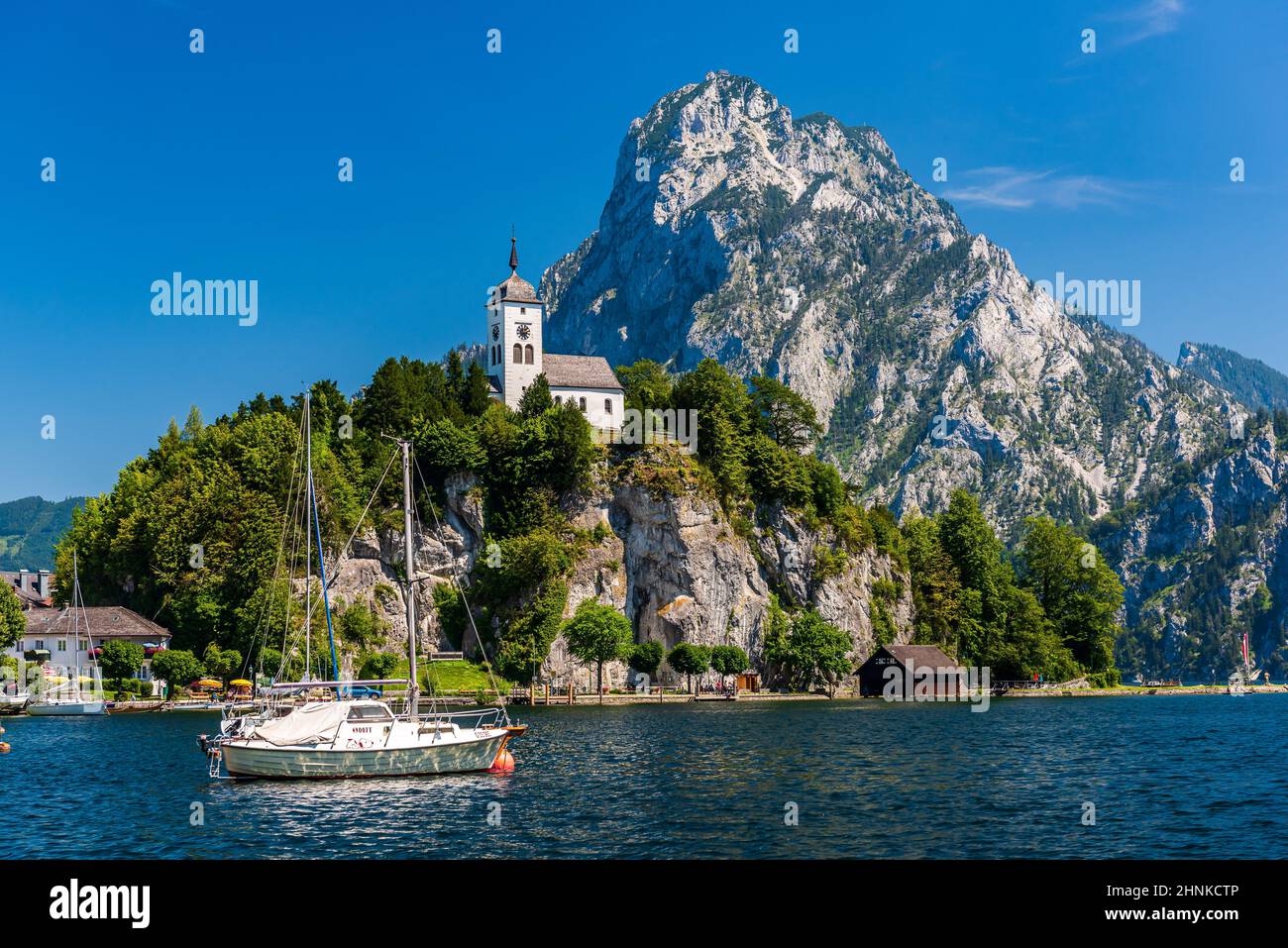 Traunkirchen on the Traunsee Stock Photo - Alamy