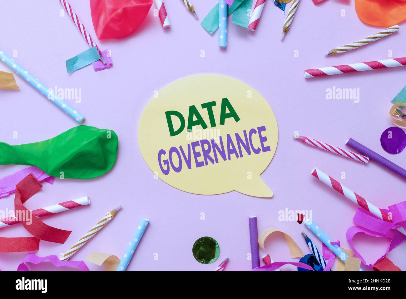 Sign displaying Data Governance, Word Written on general management of ...