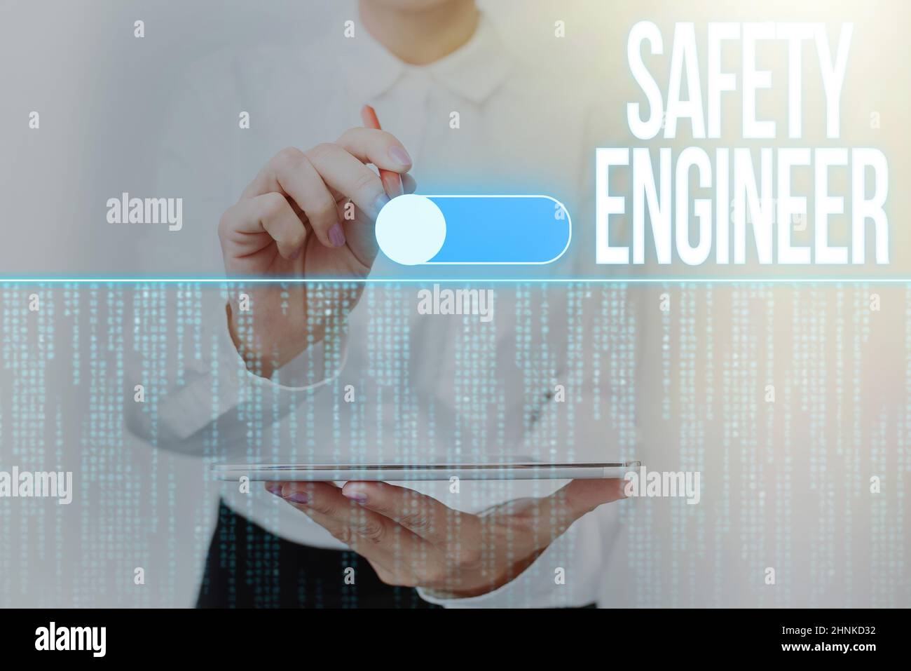 Text sign showing Safety Engineer, Concept meaning person who inspects ...