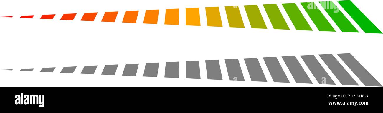 Level, progress bar, indicator. Low-high progression, guage, meter and ...