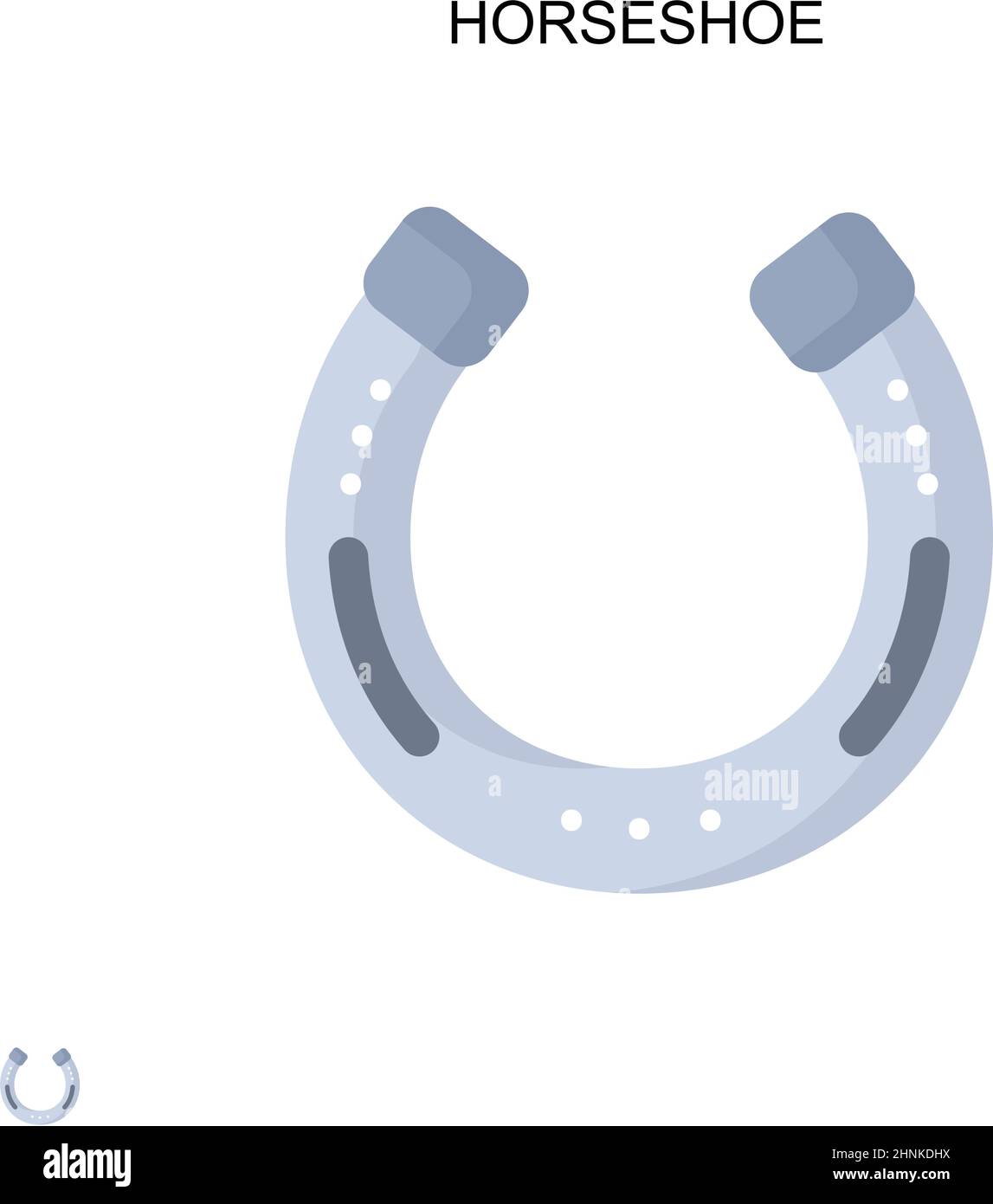 Horseshoe Simple vector icon. Illustration symbol design template for web mobile UI element ...
