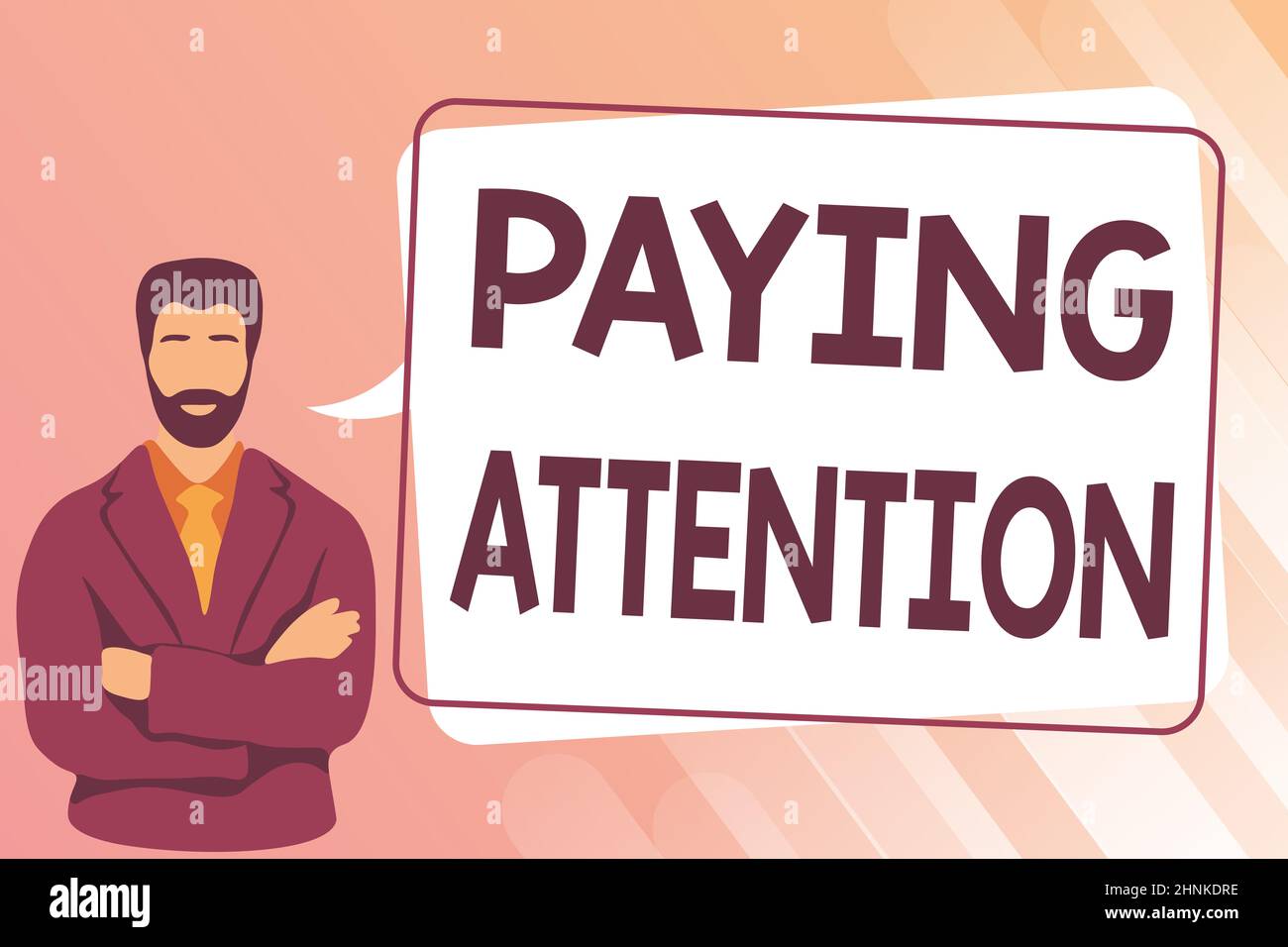 Text caption presenting Paying Attention, Business showcase watch or ...