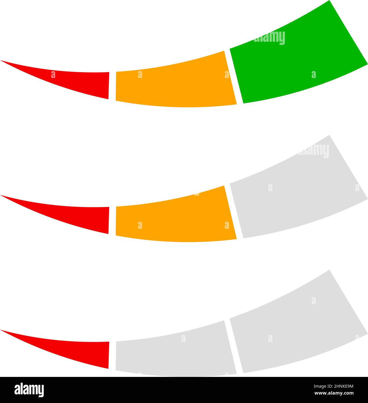 Level, progress bar, indicator. Low-high progression, guage, meter and ...