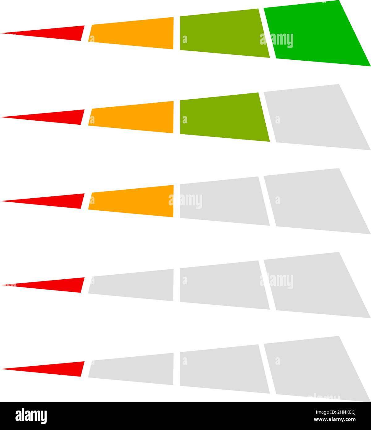 Level, progress bar, indicator. Low-high progression, guage, meter and ...