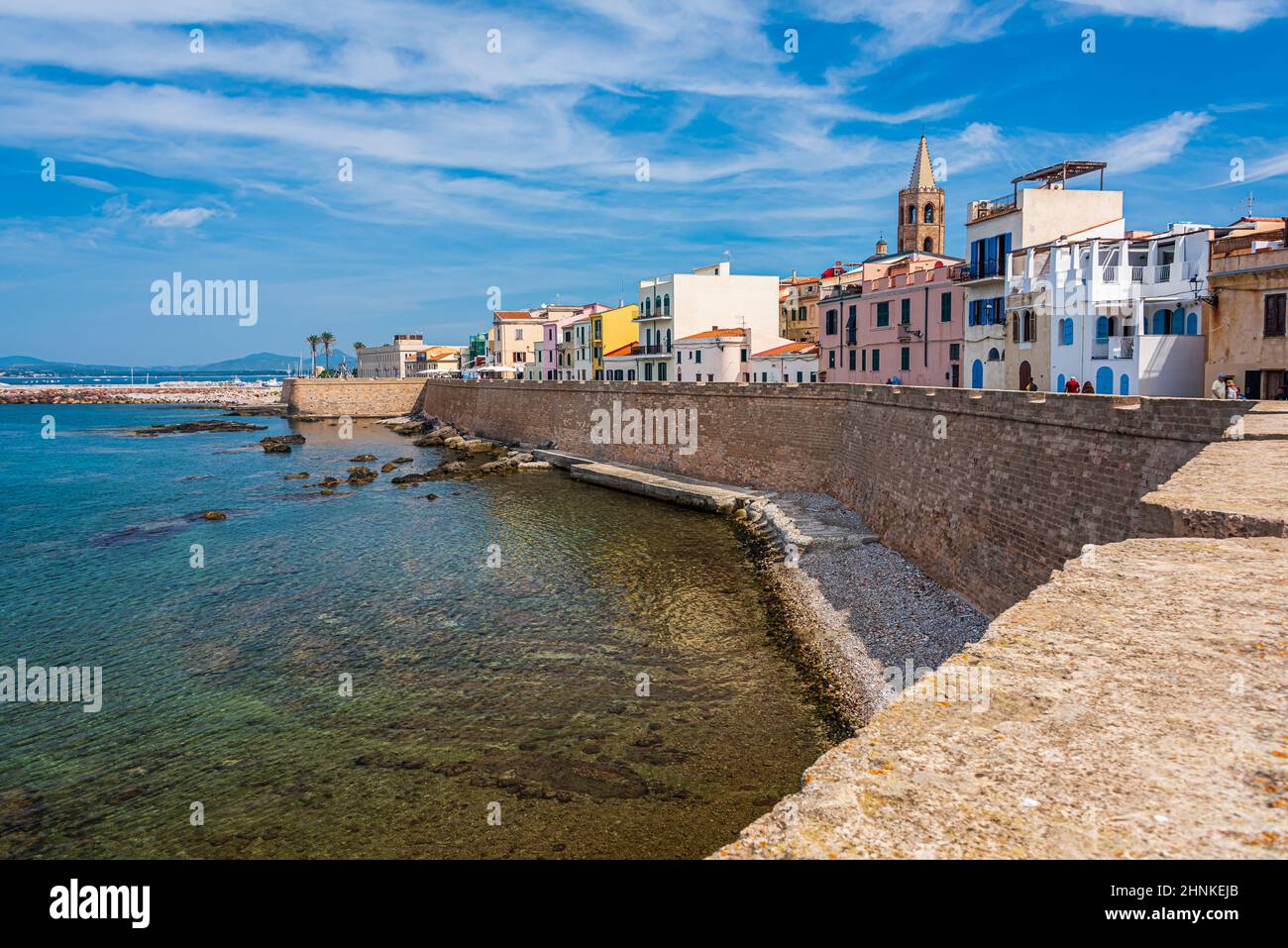 Old town of Alghero Stock Photo - Alamy