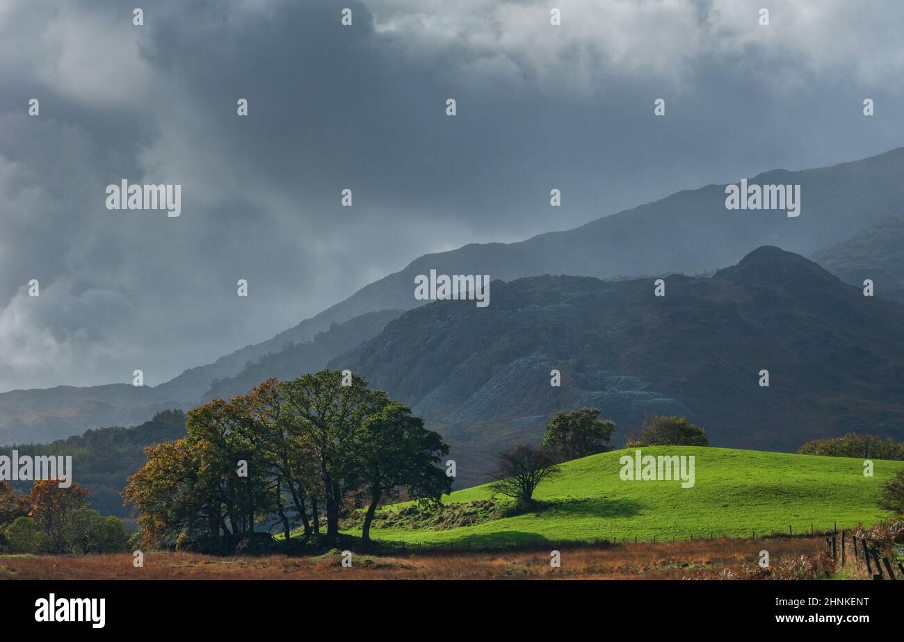 Wetherlam from the Elterwater track, Cumbria Stock Photo - Alamy