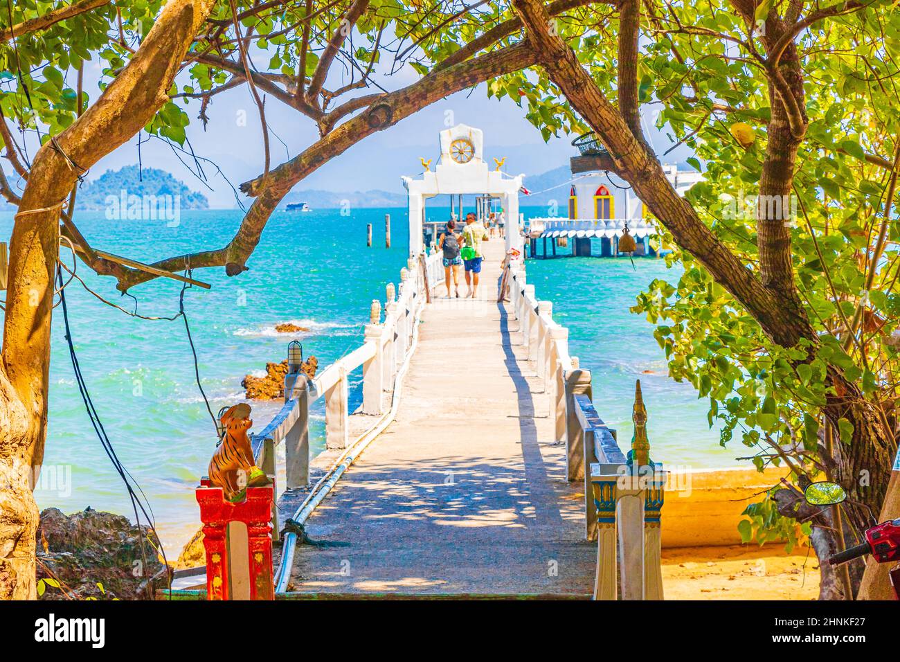 Thai temple in the water and paradise Koh Phayam Thailand Stock Photo ...