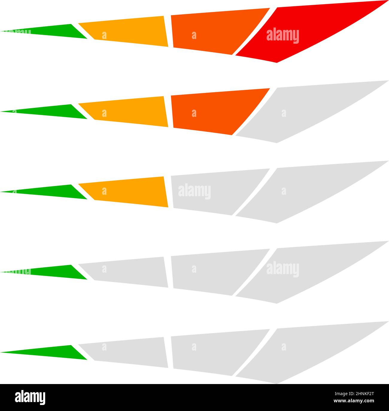 Level, progress bar, indicator. Low-high progression, guage, meter and ...