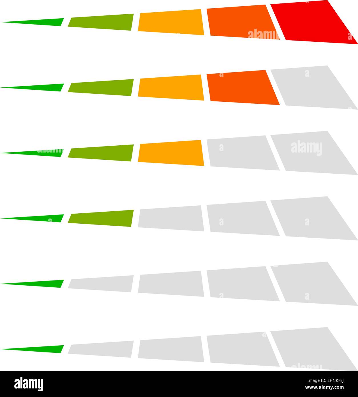 Level, progress bar, indicator. Low-high progression, guage, meter and ...