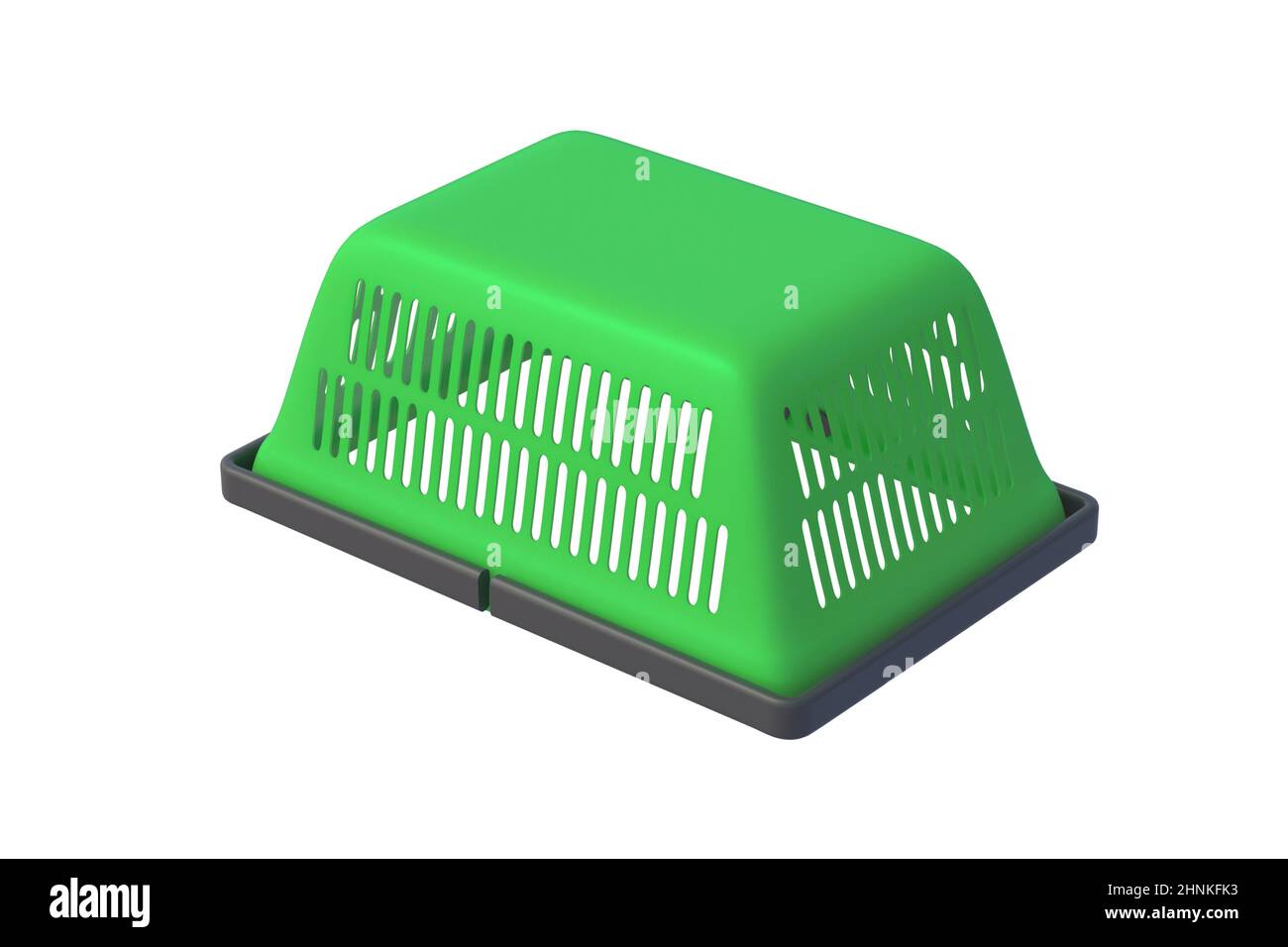 Inverted shopping basket isolated on white background. 3d render Stock ...